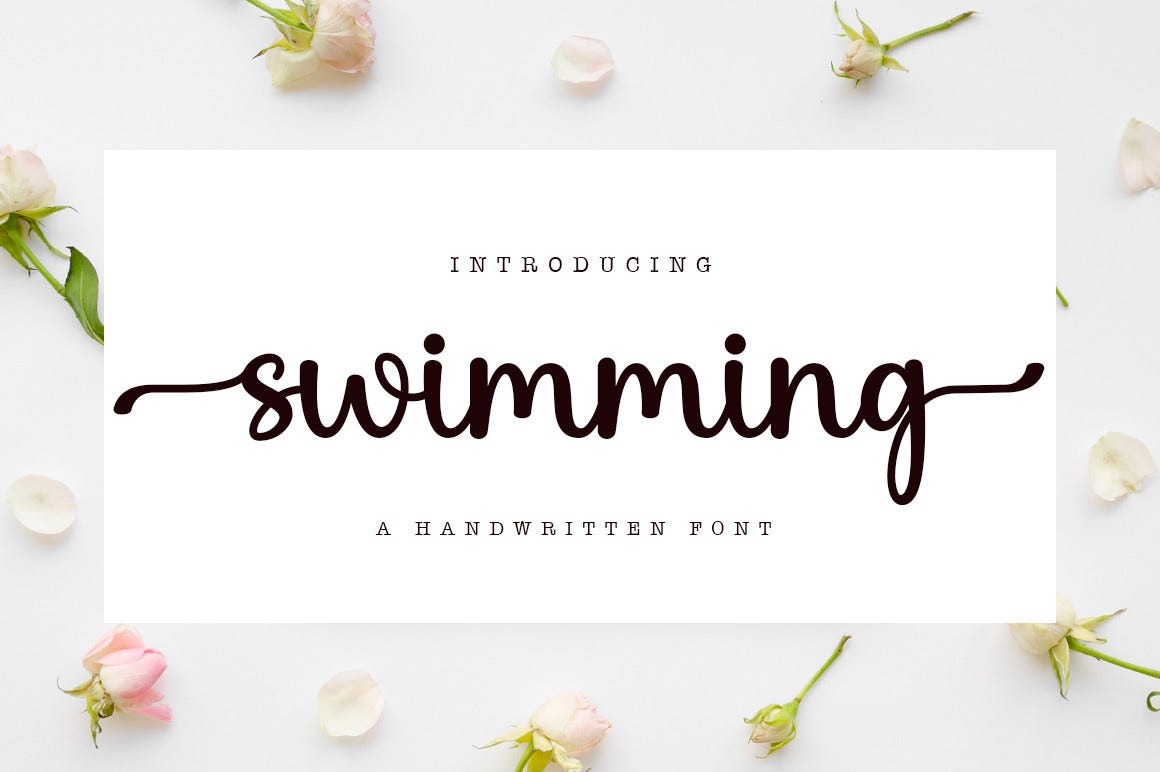 Swimming Font Free Download | by Miamarionette | Apr, 2024 | Medium