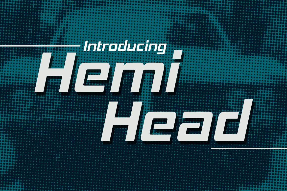 Hemi Head Font - Glowglyph - Medium