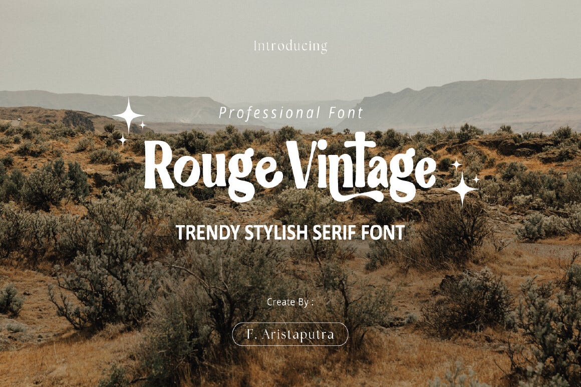 Rouge Vintage Font - Lyraluminescent - Medium