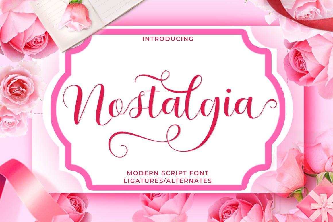 Nostalgia Script Font | by Isabellaink | Medium