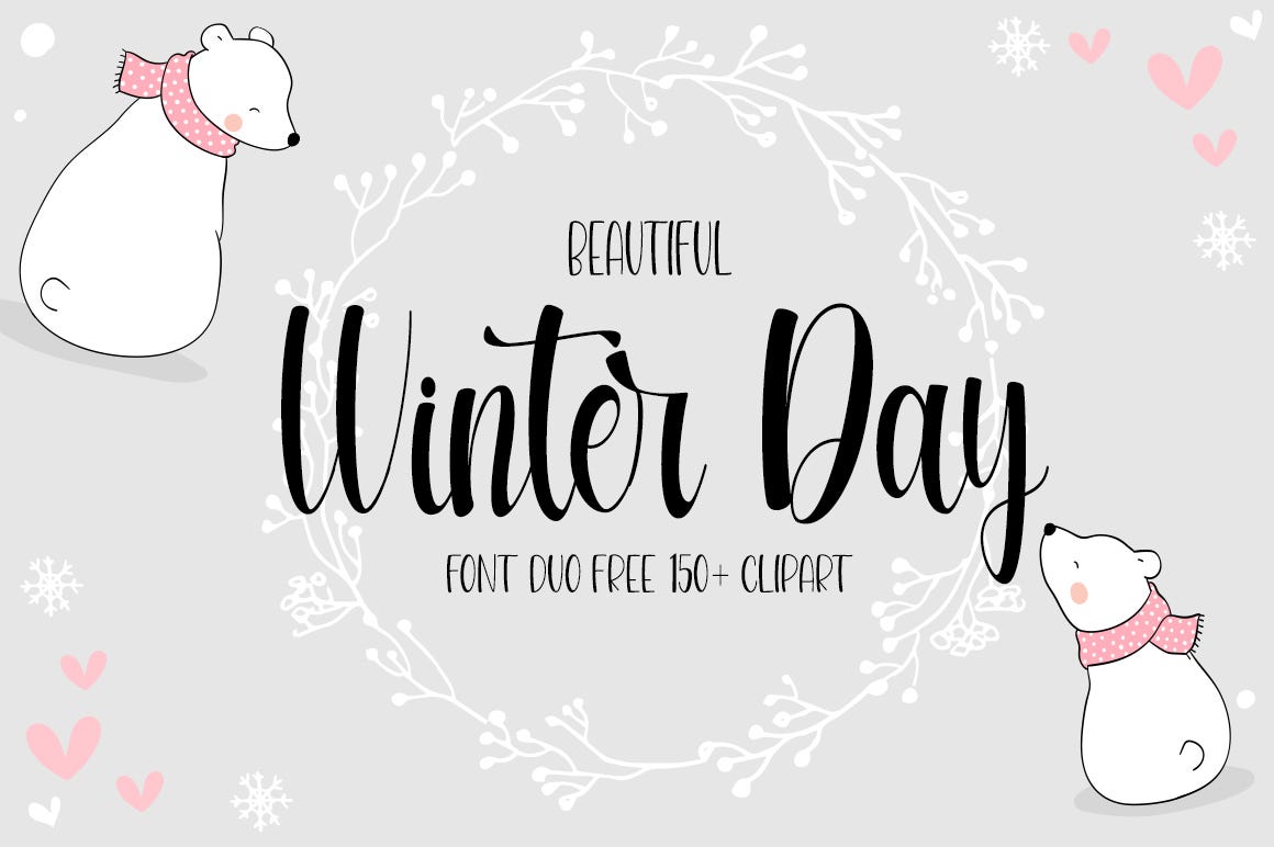 Beautiful Winter Day Font - Oliviaoasis - Medium