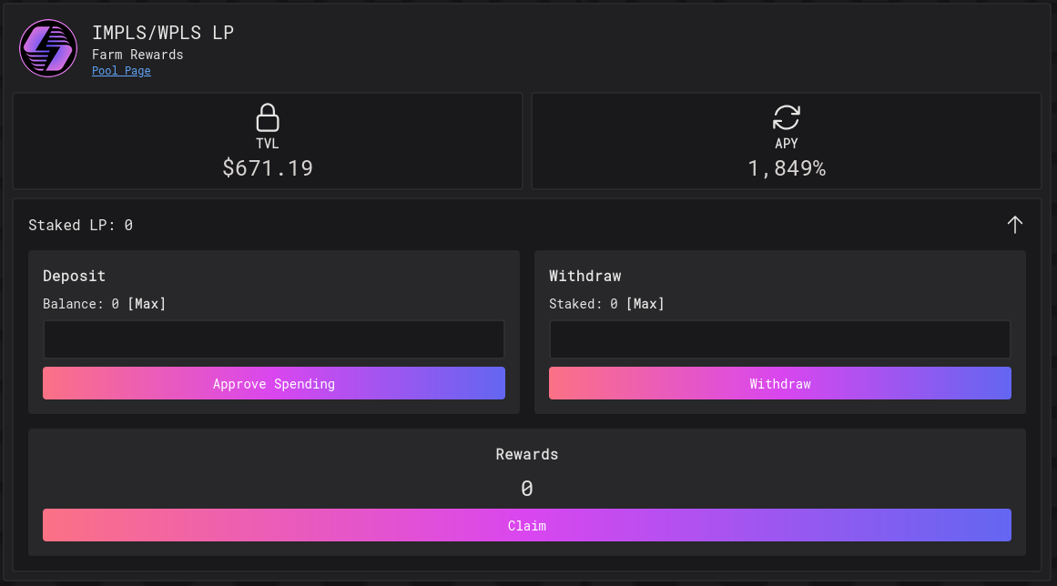 Yield Farming on IMPLS.Finance: Step by Step | by IMPLS.Finance | Medium