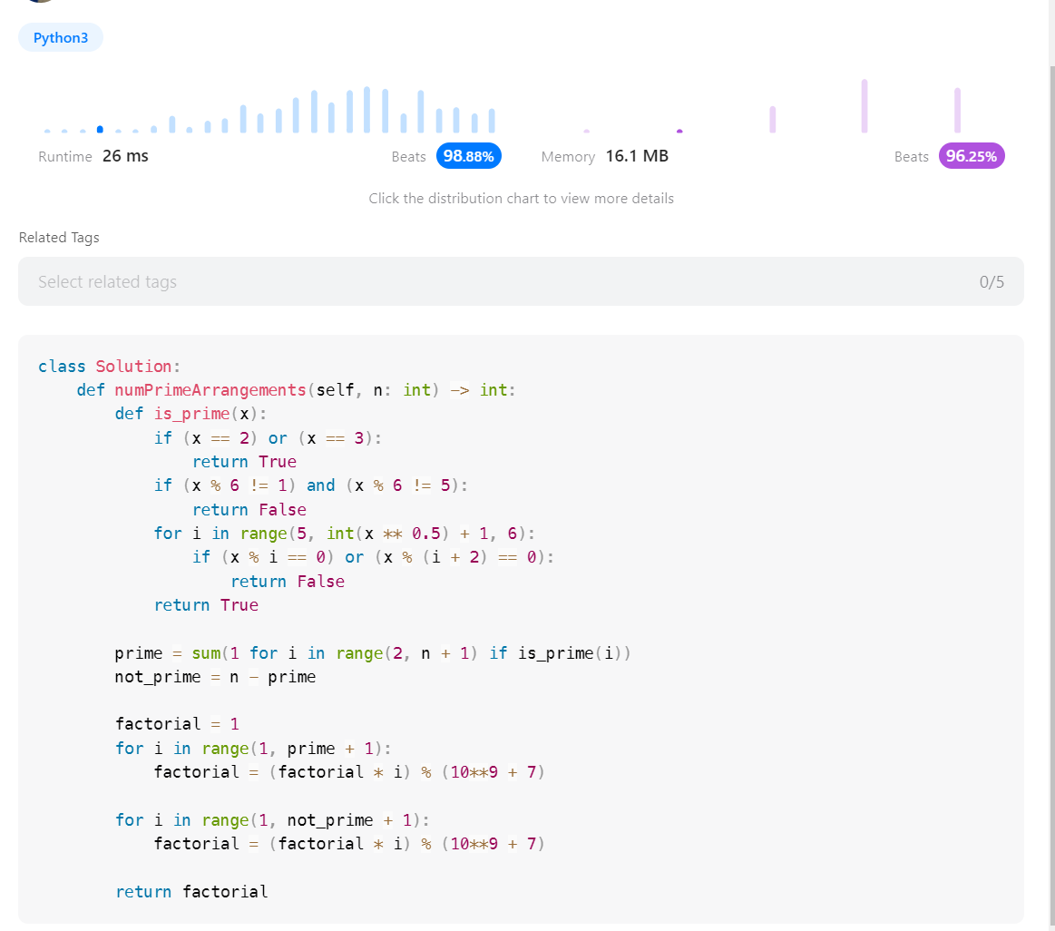 leecode ex66. 1175. Prime Arrangements | by leoBlackTea | Medium