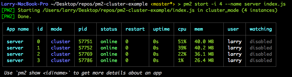 使用 pm2 啟動 Node.js cluster 以提升效能. pm2 是一個管理 Node.js process… | by Larry Lu | Larry・Blog
