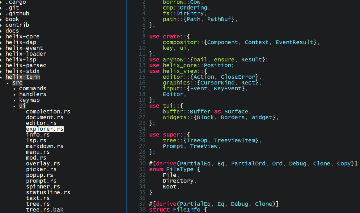 I implemented tree-view in helix with two solutions. - Ray Lee - Medium