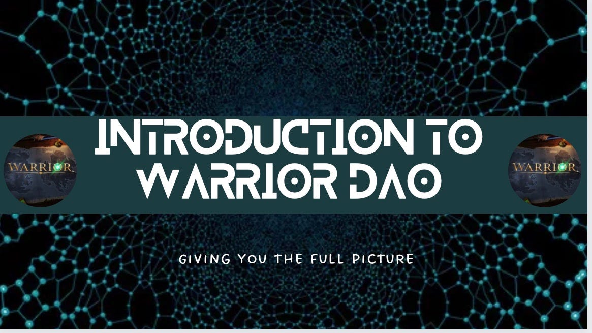 Overview of the Warrior DAO. Along with being a decentralized… | by ...