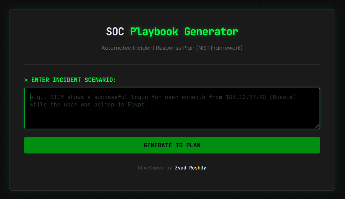 Building an AI-Powered SOC Playbook Generator 🚀🛡️ | by Zyad Roshdy | Medium
