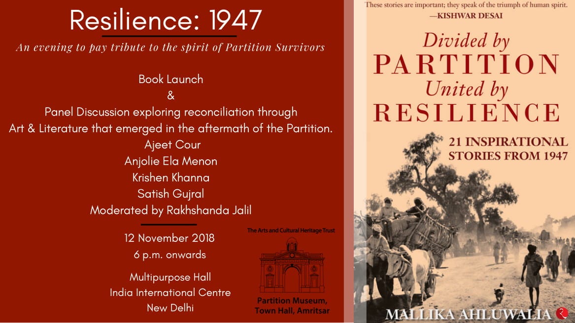 Resilience:1947 An Evening homage to Partition Survivors and Exhibition ...