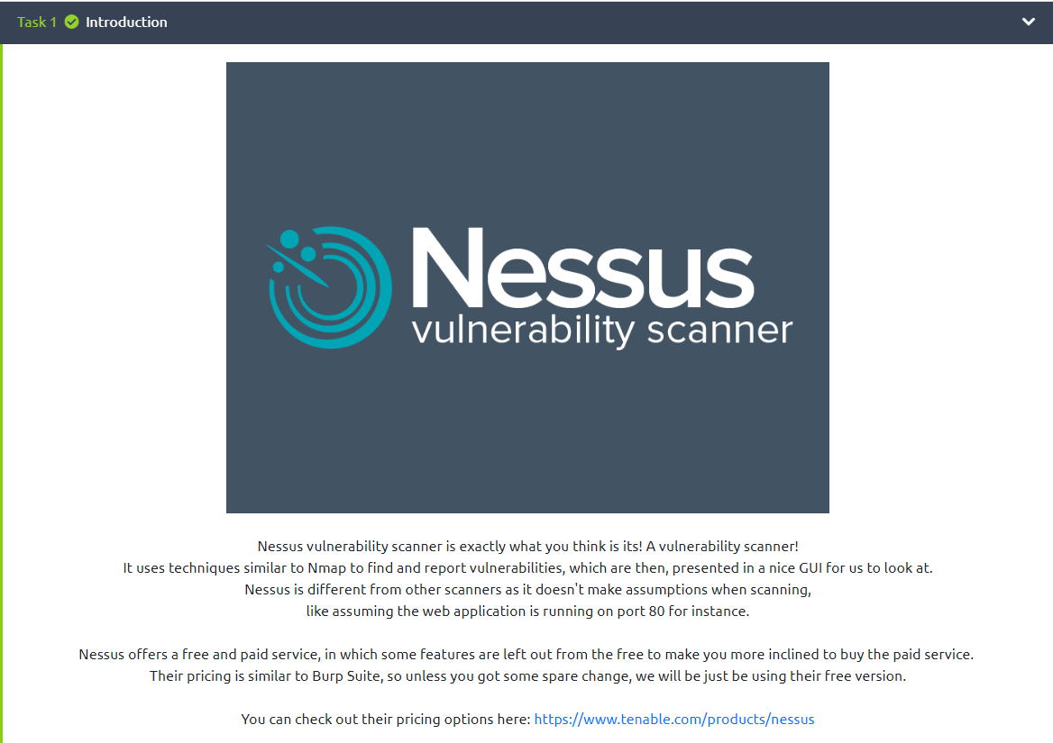 Tryhackme Nessus Test Josh Cutler Medium