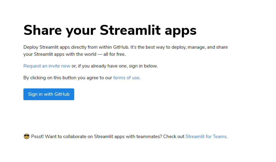 How to Deploy Your Streamlit App on Streamlit Sharing | by Aniket Wattamwar | The Startup | Medium