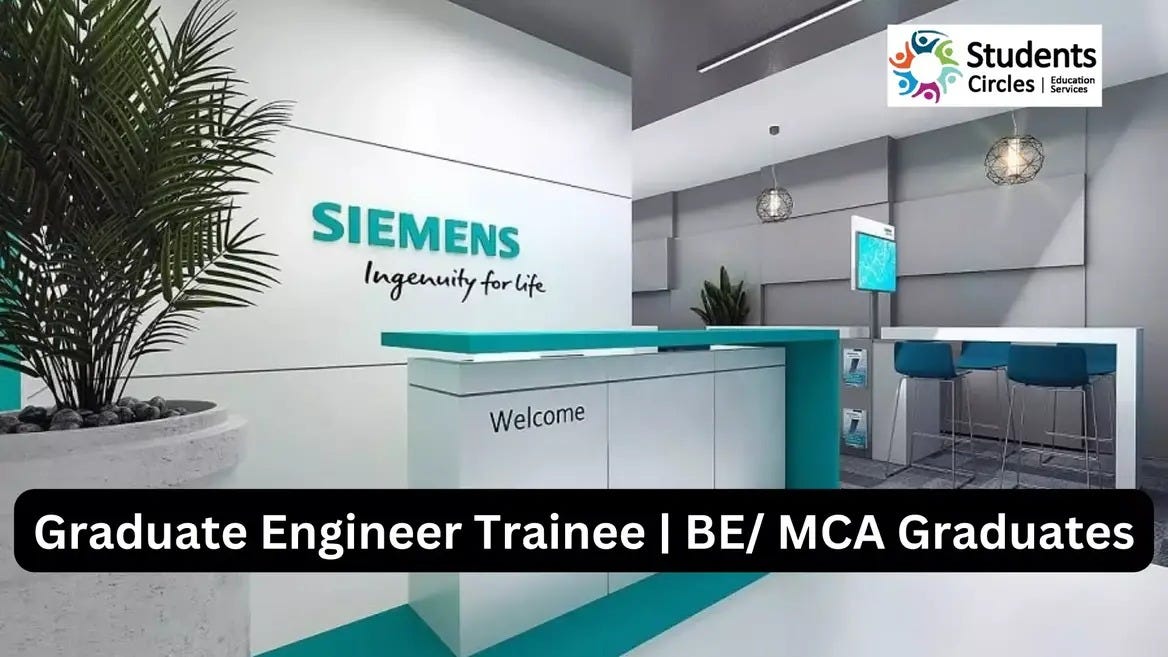 Siemens Off Campus Recruitment 2023 For Graduate Trainee Engineer | BE ...