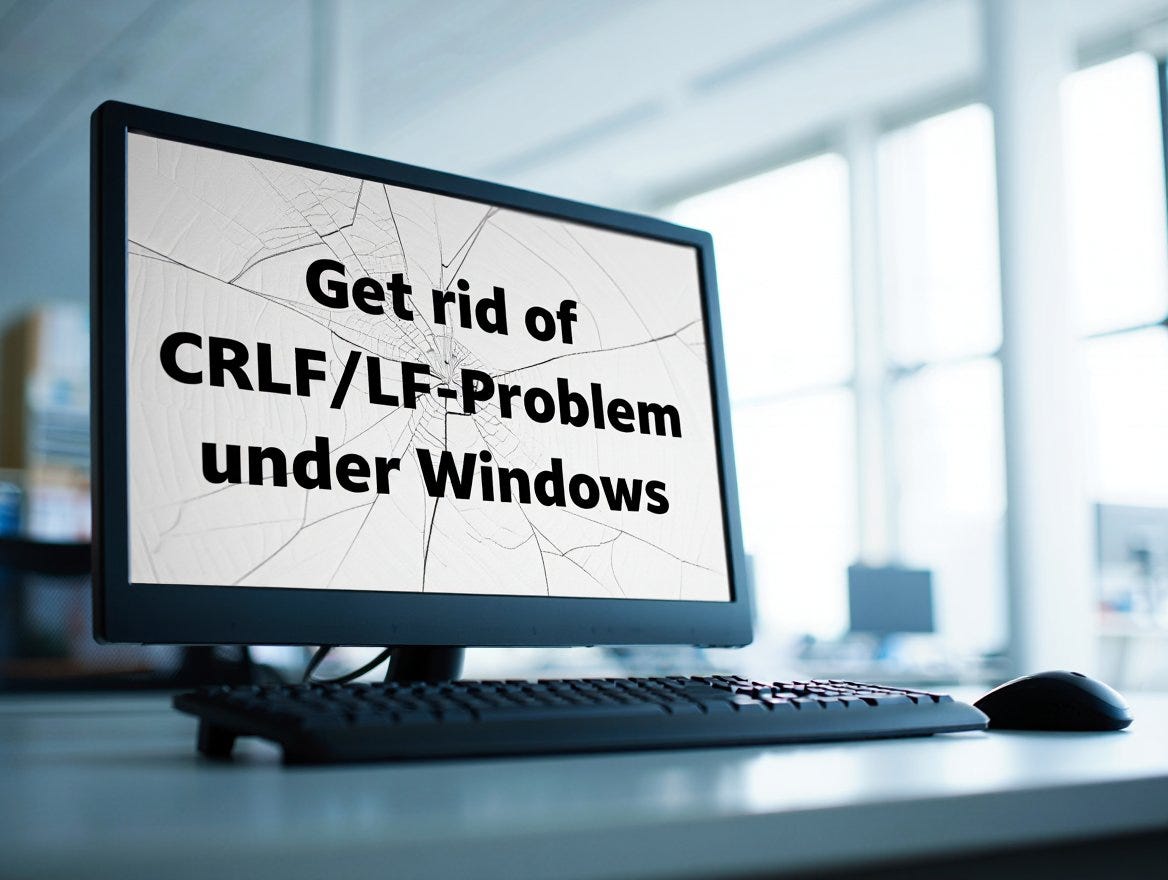 Solve the CRLF vs LF-Problem on Windows and Docker | rigel-computer.com