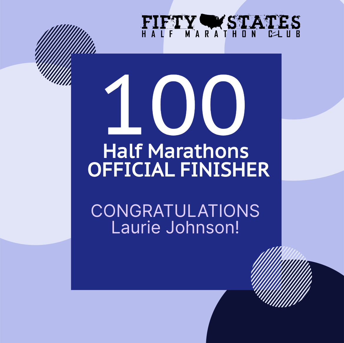 Laurie Johnson Finishes 100 Half Marathons — From Anoka, Minnesota - 50 ...