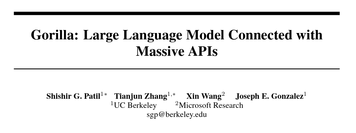 〈論文研討〉Gorilla: Large Language Model Connected with Massive APIs | by 曹灝翰 | Medium