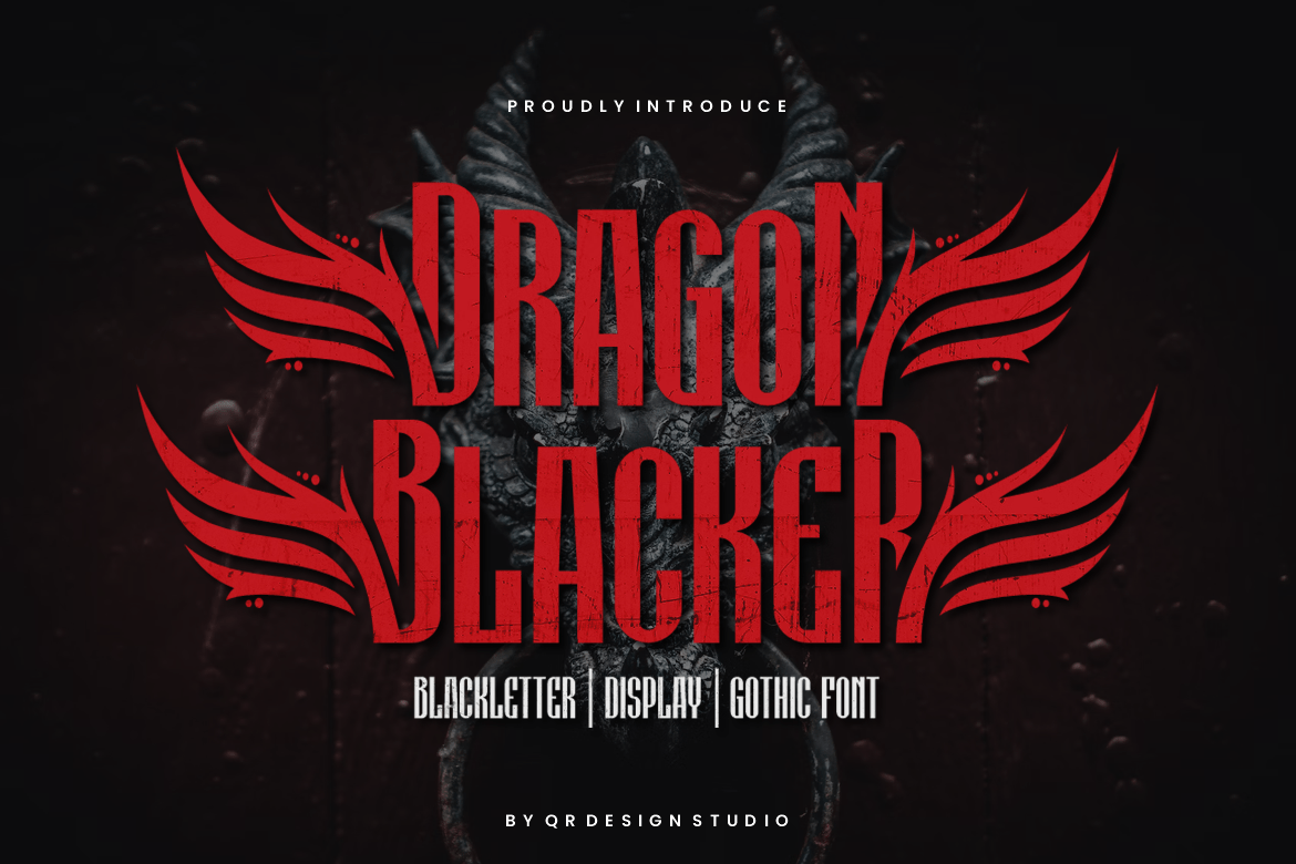 Dragon Blacker Font - Glowgrove - Medium
