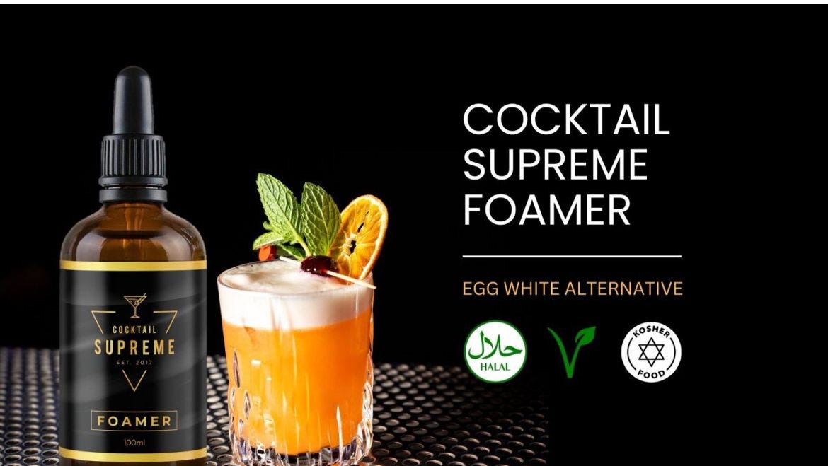 Introducing the Cocktail Supreme Vegan Foamer — egg-free, halal, kosher ...