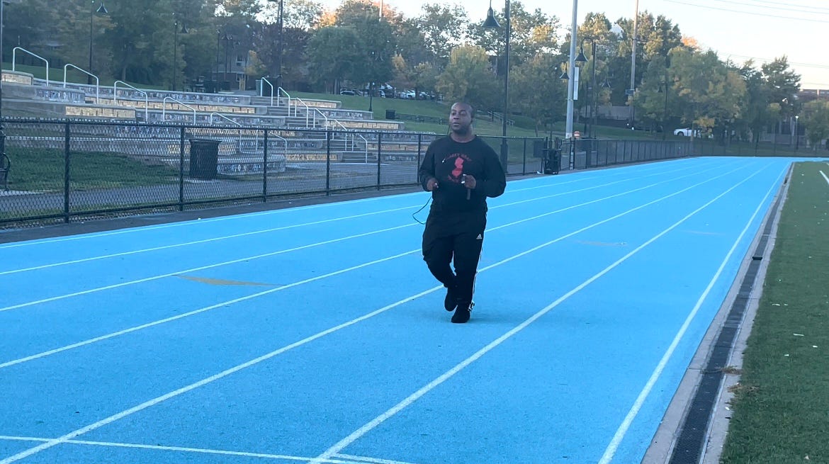 The track athlete shares his love for track and field and discusses how ...