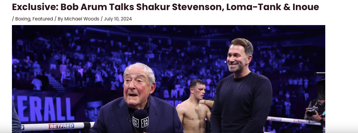 Hall of Famers Bob Arum, 92, and Larry Merchant, 93, Say Joe Biden ...