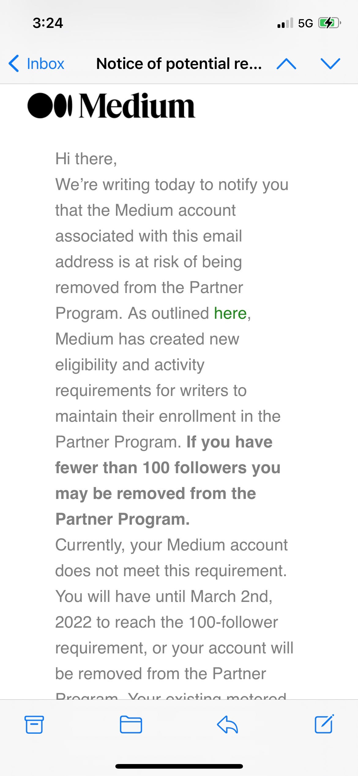 A Bittersweet Email from Medium.com | by Colleen Marie | Medium