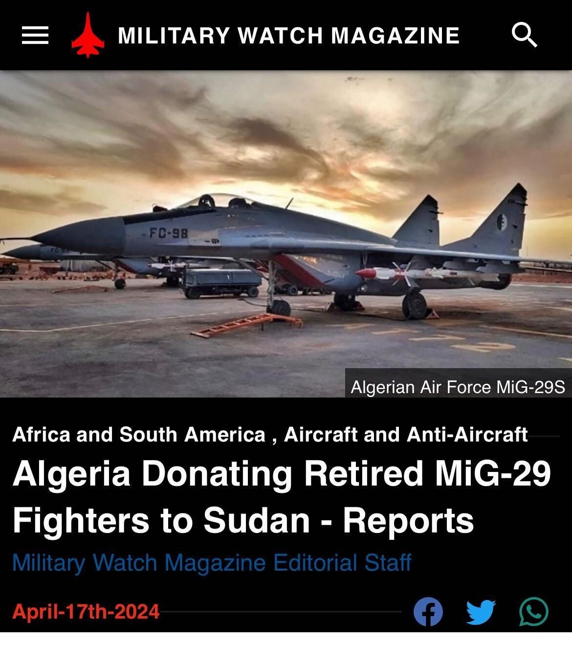 The Algerian Intervention in the Sudan War: Providing the Army with Airplanes and Arms | by Ali ...