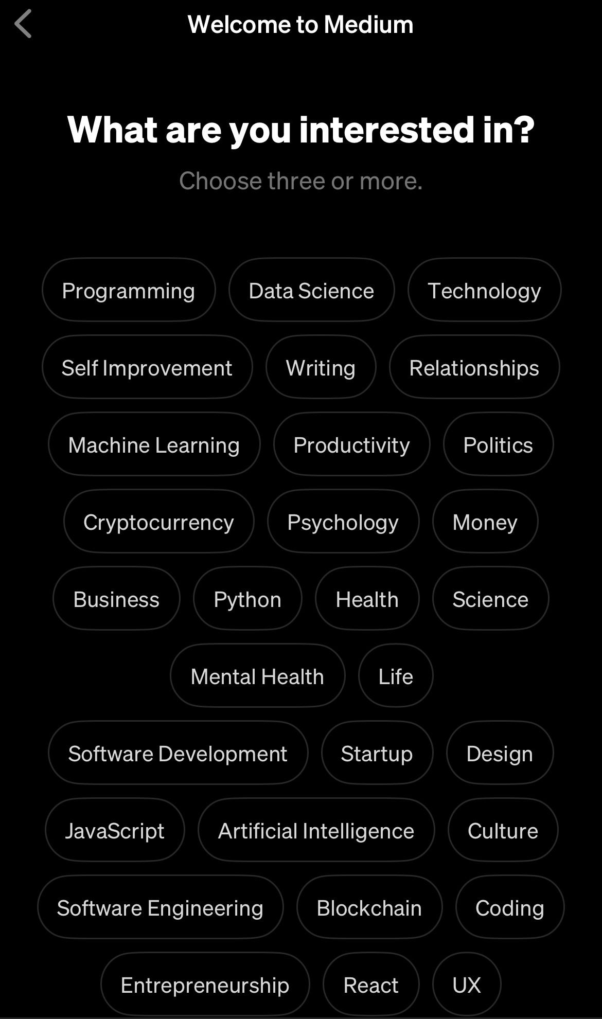 Choose Top 5 Tags on Medium from This List | The Shortform