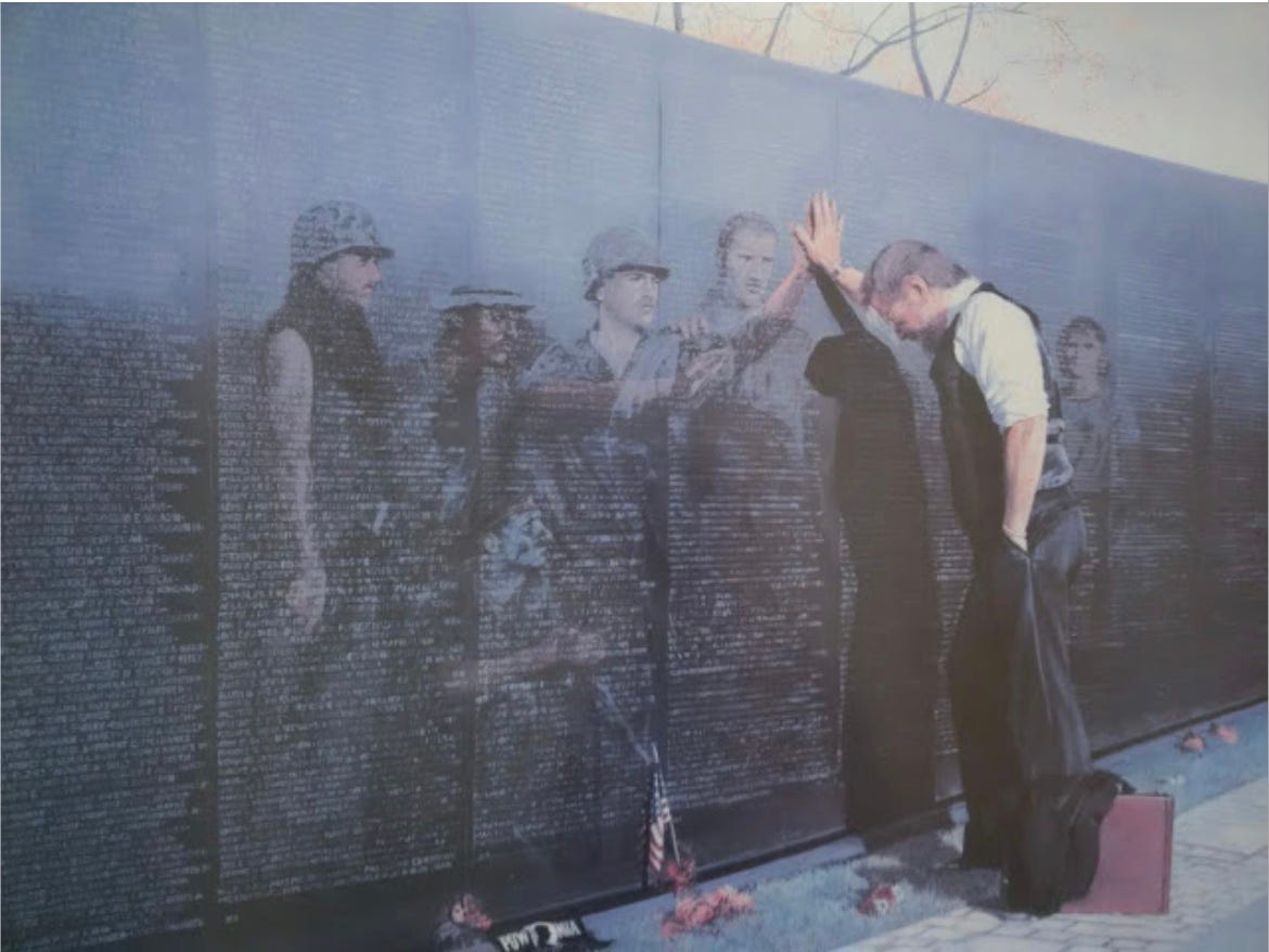 Vietnam War Memorial Painting Lee Teter