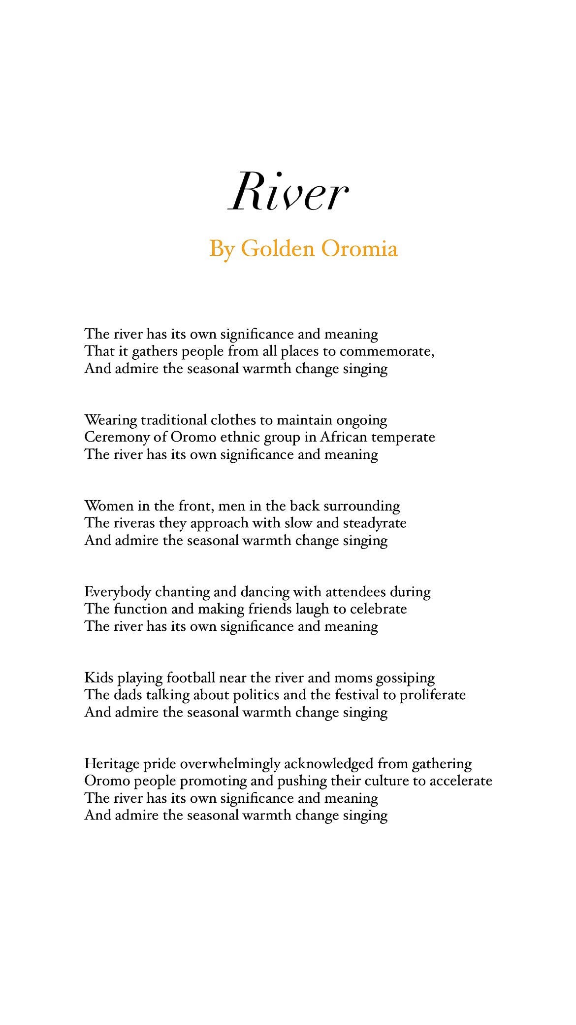 Irreecha poetry. By Golden Oromia | by Golden Oromia | Medium
