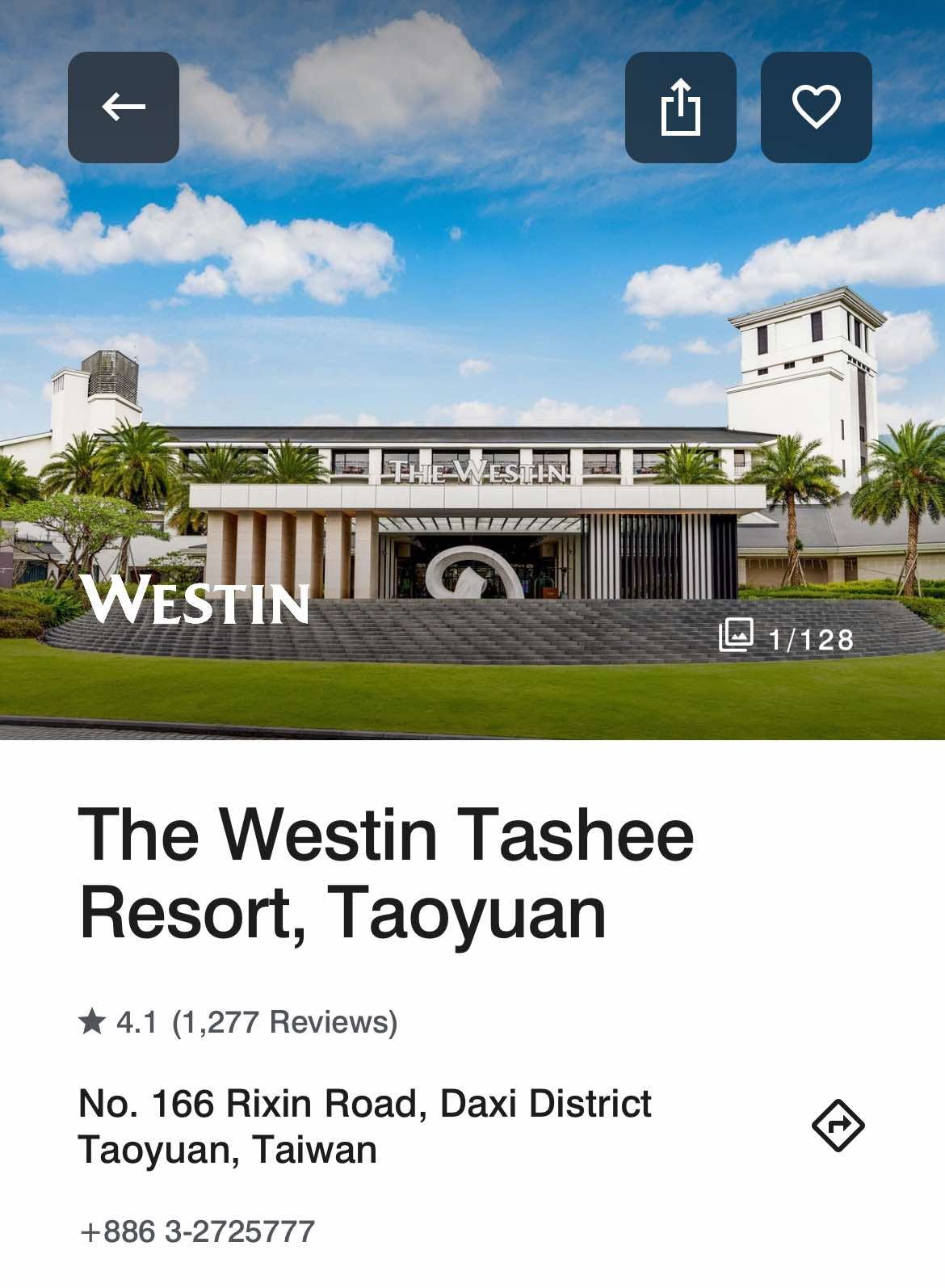 If you want to have a nice vacation in Taoyuan in Taiwan, The Westin Tashee Resort is a good ...