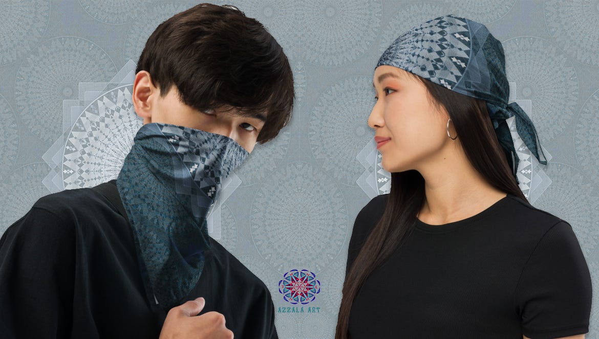 Mass Blue Circle All-Over Print Bandana — A Symbolic Tribute to ...