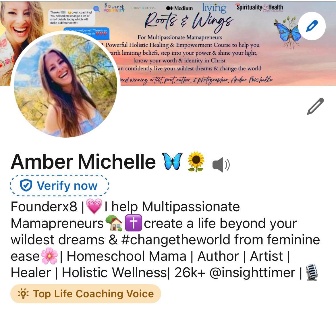 I Was Awarded Top Life Coaching Voice On LinkedIn! - Amber - Medium