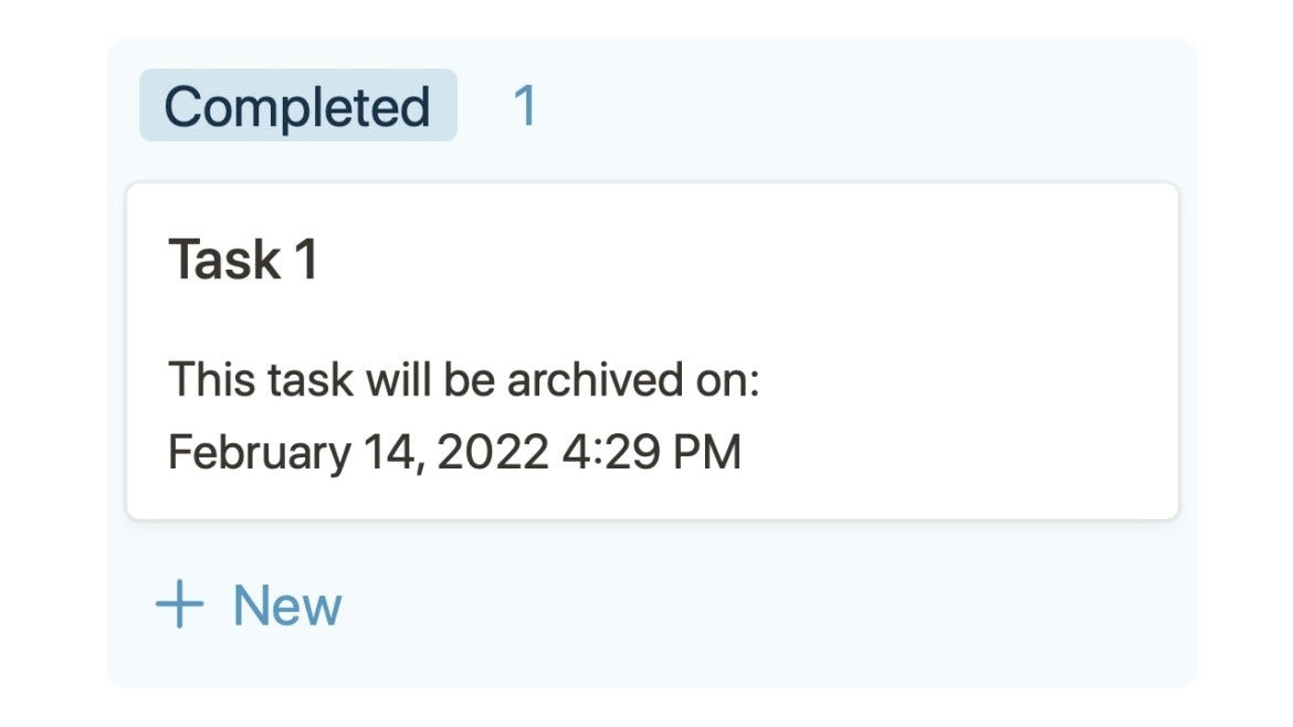 Automatically Archive Completed Tasks After x Number of Days | by Asher ...