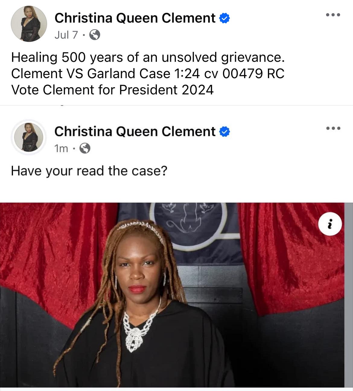 Clement Campaign for 2024 Presidential Election: Restitution and ...