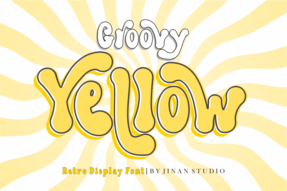 Groovy Yellow Font - Tadao Ando - Medium