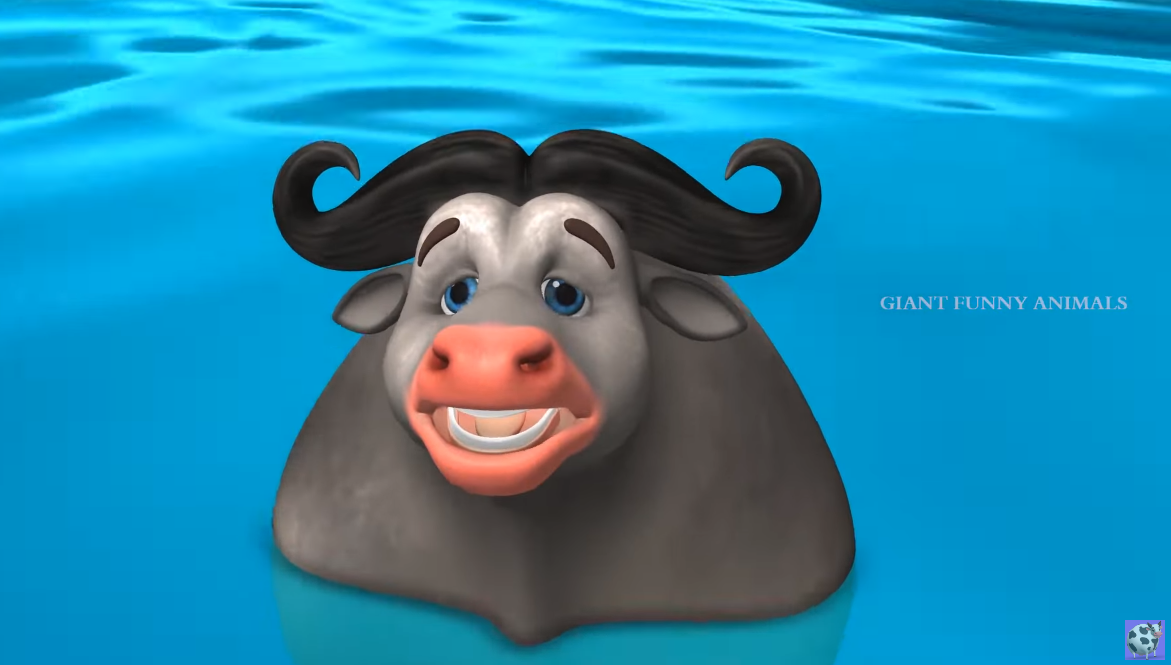 Giant Animals Epic Water Parkour and Wipeout Game Challenge | Giant Cow ...