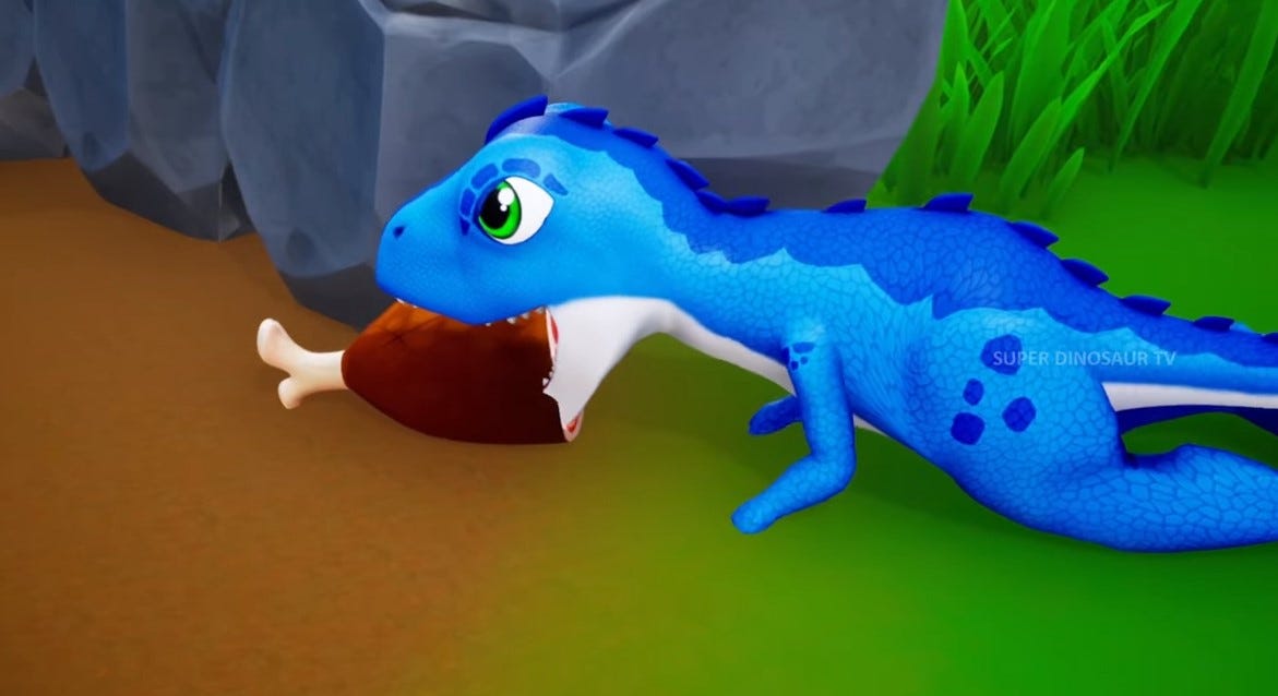 Hilarious Dino Heist: Funny Grass Dressed Dinosaurs Stealing Food from ...