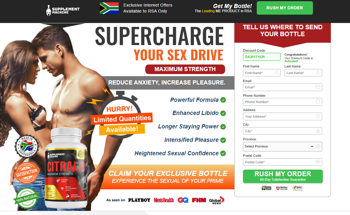 Citralis Male Enhancement South Africa- Official Male Supplement! | by Citralismiyal | Medium