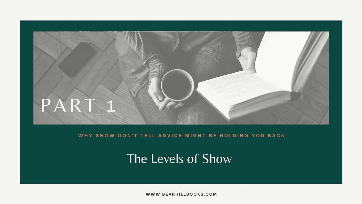How to REALLY Show, Don’t Tell Part 1: The Levels of Show | by Tessa ...