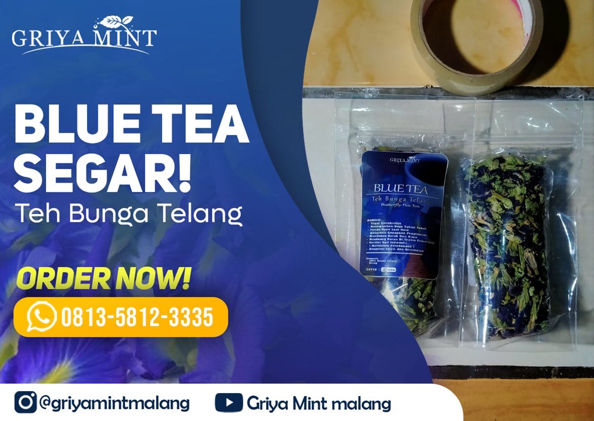 100% HERBAL, WA 0813–5812–3335, Bunga Telang Campur Lemon Blue Tea ...
