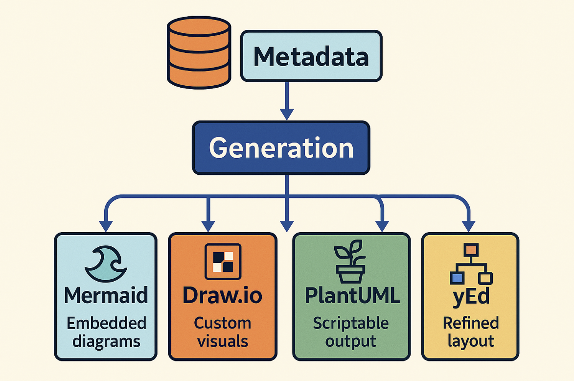 From Drawing to Generation — How Mermaid, Draw.io, PlantUML, GraphViz ...