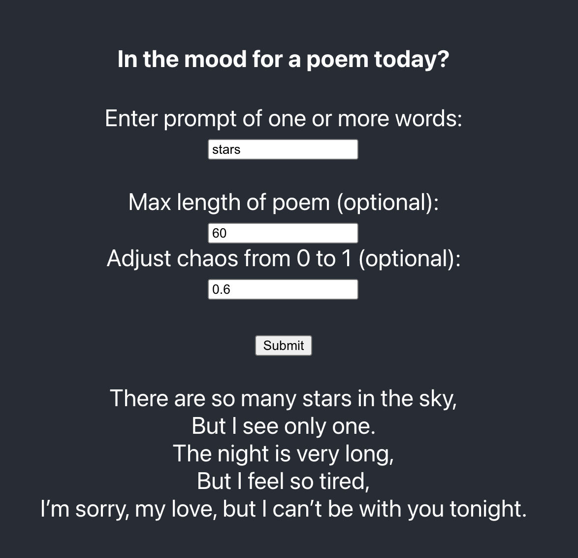 Trying out OpenAI Beta with Poetry Writing App | by BQ Qiu | Medium