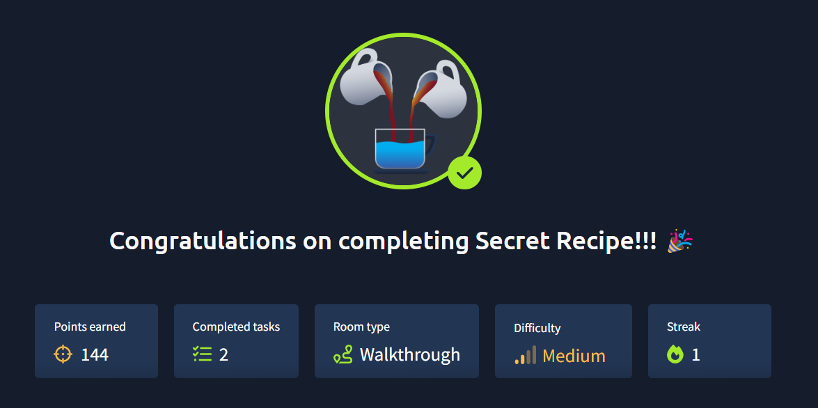 [TryHackMe Write-up] Secret Recipe (Blue Team Room) | by Chicken0248 ...