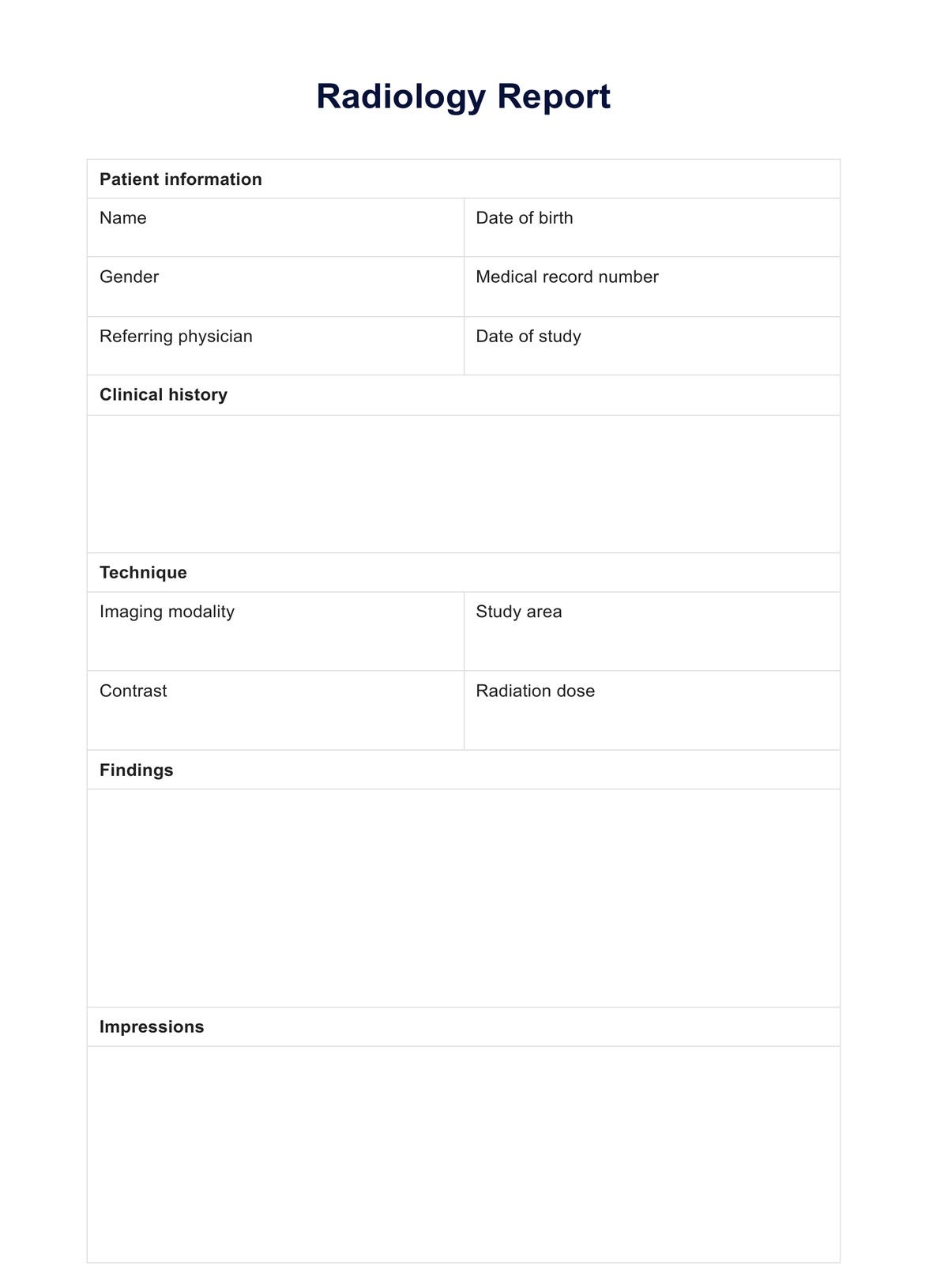 Radiology Template Reports: Streamlining Diagnostic Efficiency | by ...