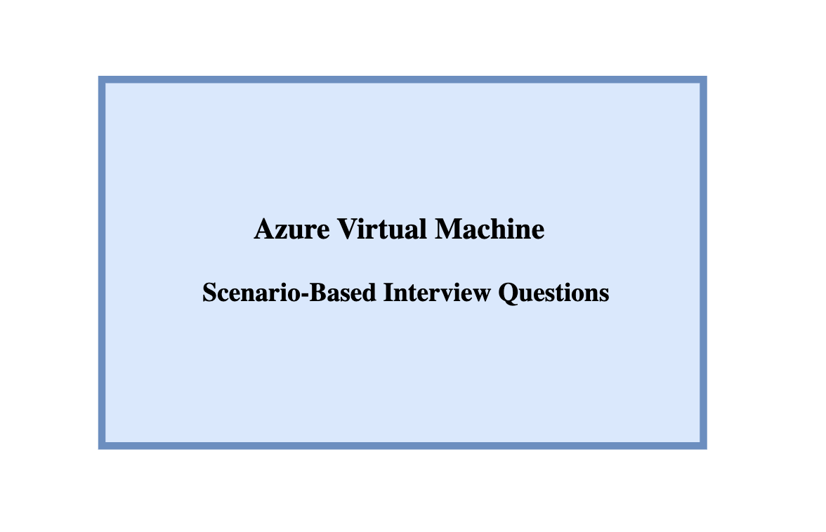 Top Azure Virtual Machine Scenario-Based Interview Questions: Prepare for Success | by Srija ...
