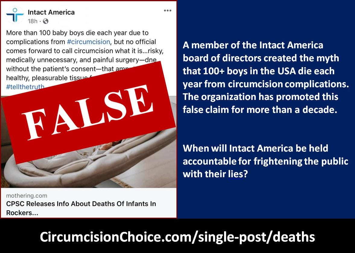 Do more than 100 newborn babies die from circumcision annually in the ...