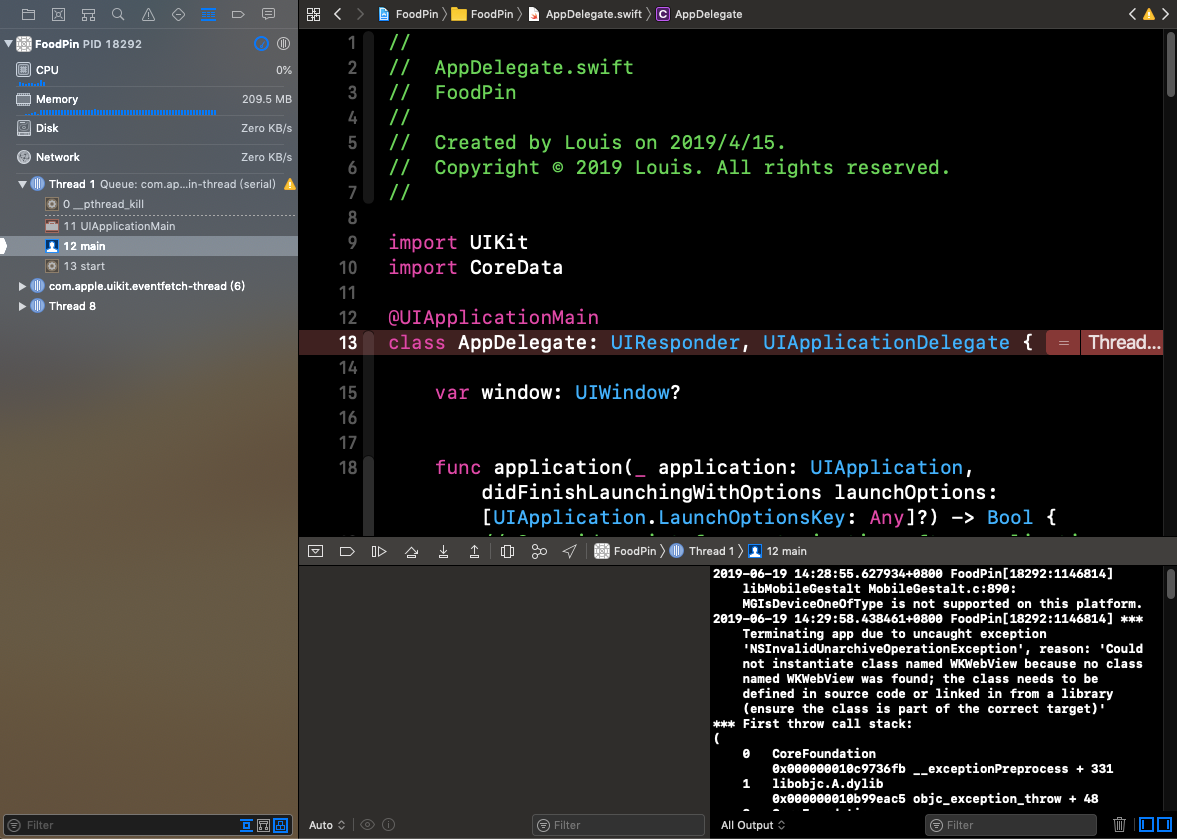 iOS開發筆記-找不到WKWebView的class. 此文用意為筆記專案練習時發生的錯誤，這搞了我一個晚上 在閱讀iOS11… | by Louis Yen | Medium