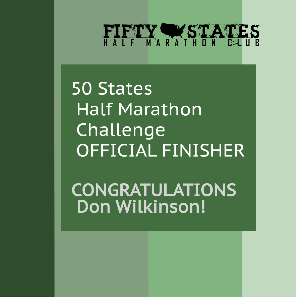 Don Wilkinson Finishes the 50 States Half Marathon Challenge — From ...