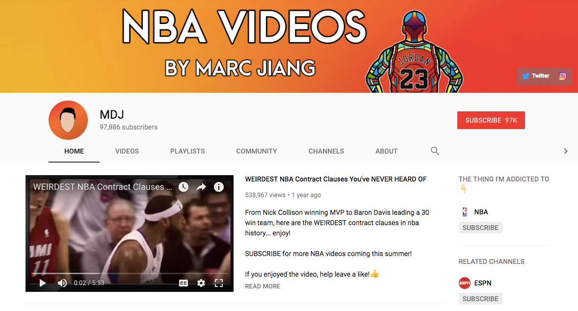 Nba Youtube Page
