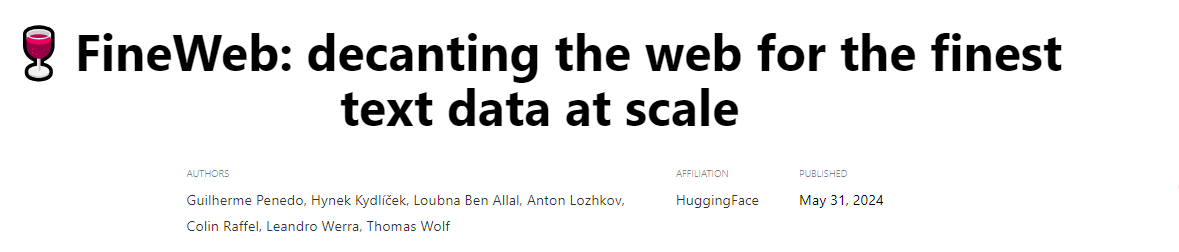 Papers Explained 174: FineWeb. FineWeb is a large-scale dataset for ...