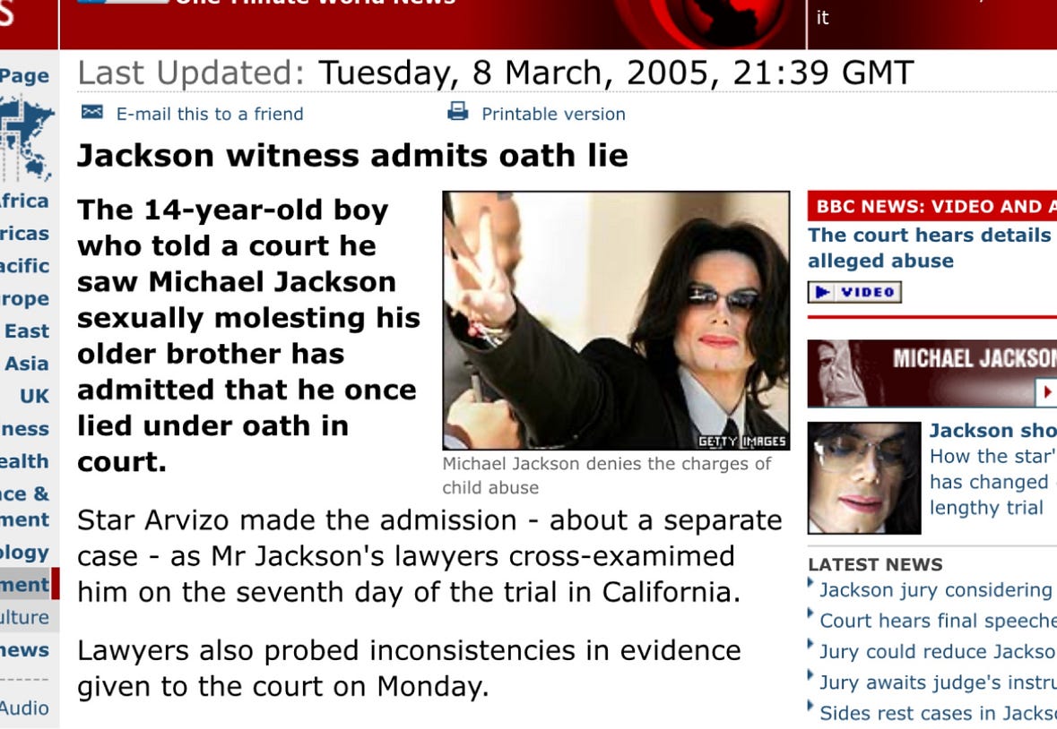 How Come Nobody Ever Apologizes to Michael Jackson: Down Goes Star ...