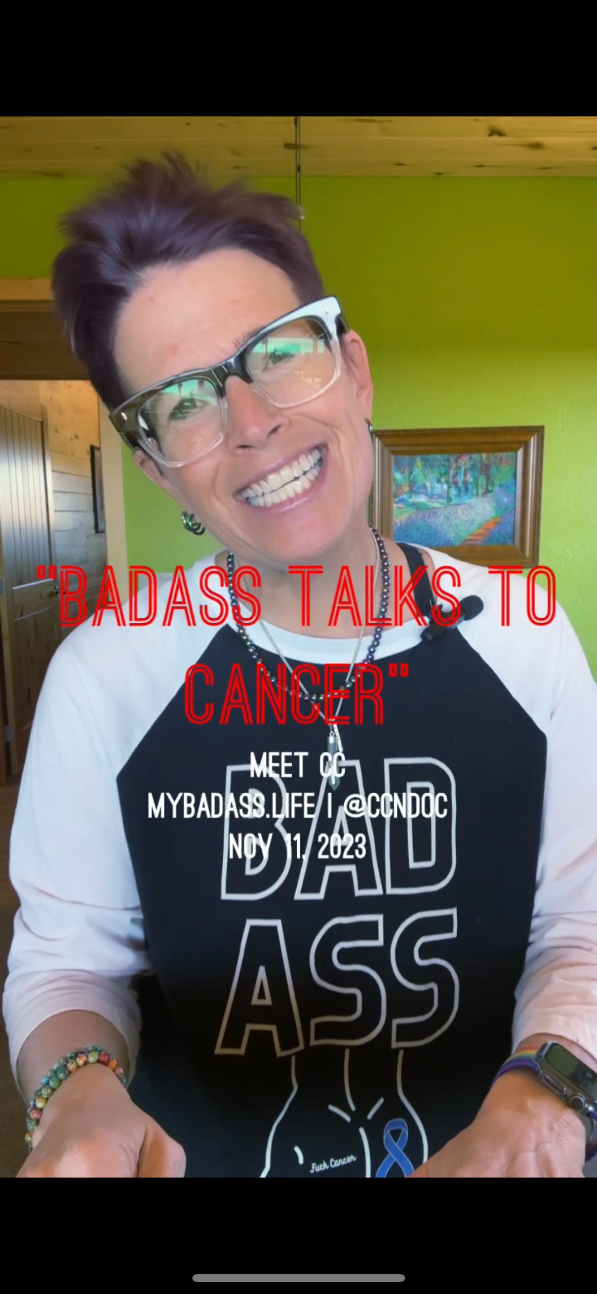 BadASS Talks To Cancer. My BadASS Life VLOG — 11/12/23 | by Cindy Coe ...